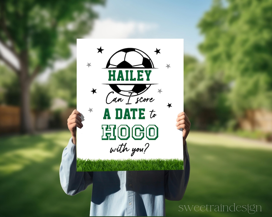 Soccer Homecoming Sign, HOCO Soccer Sign, Homecoming Proposal Signs ...