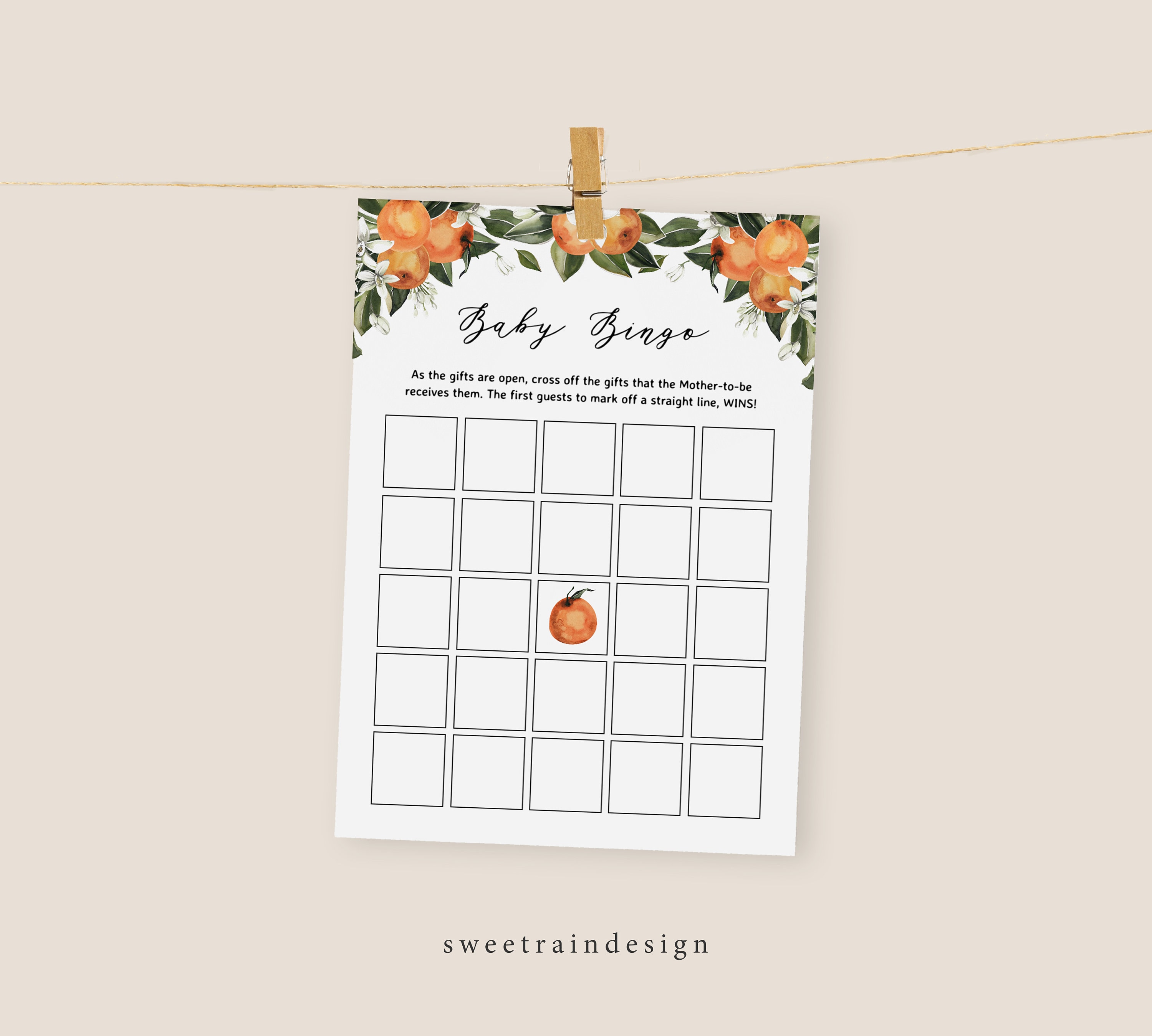 A Little Cutie Baby Shower Baby Bingo Game Cutie Baby Shower | Etsy