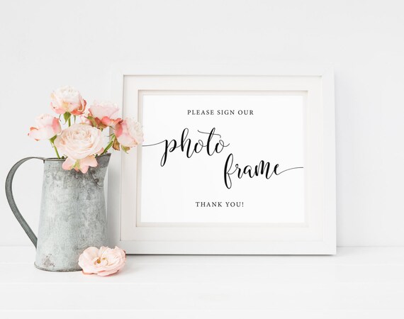 Please Sign Our Photo Frame Sign, Memory Frame Sign, Guest Book Sign ...