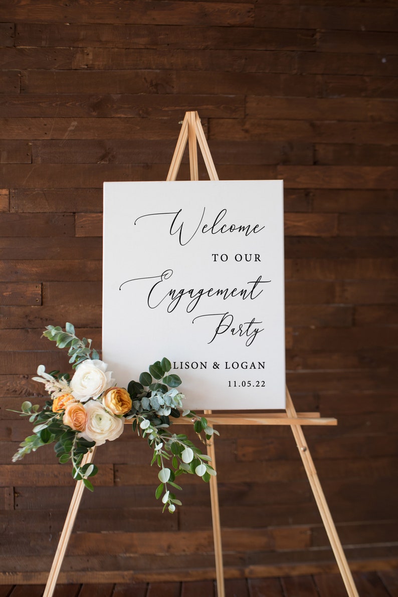 Engagement Party Welcome Sign Template, Engagement Signs, Engagement ...