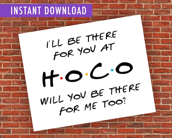 Promposal Poster, Homecoming Proposal Sign, Friends Theme Homecoming ...