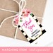 Kate Place Card Template, Floral Name Cards Editable Template, Striped ...