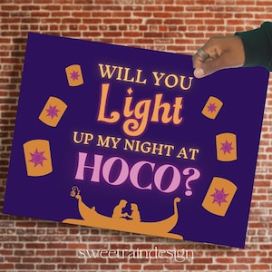 Tangled HOCO Proposal Sign, Homecoming 2025, Homecoming Proposal Poster ...