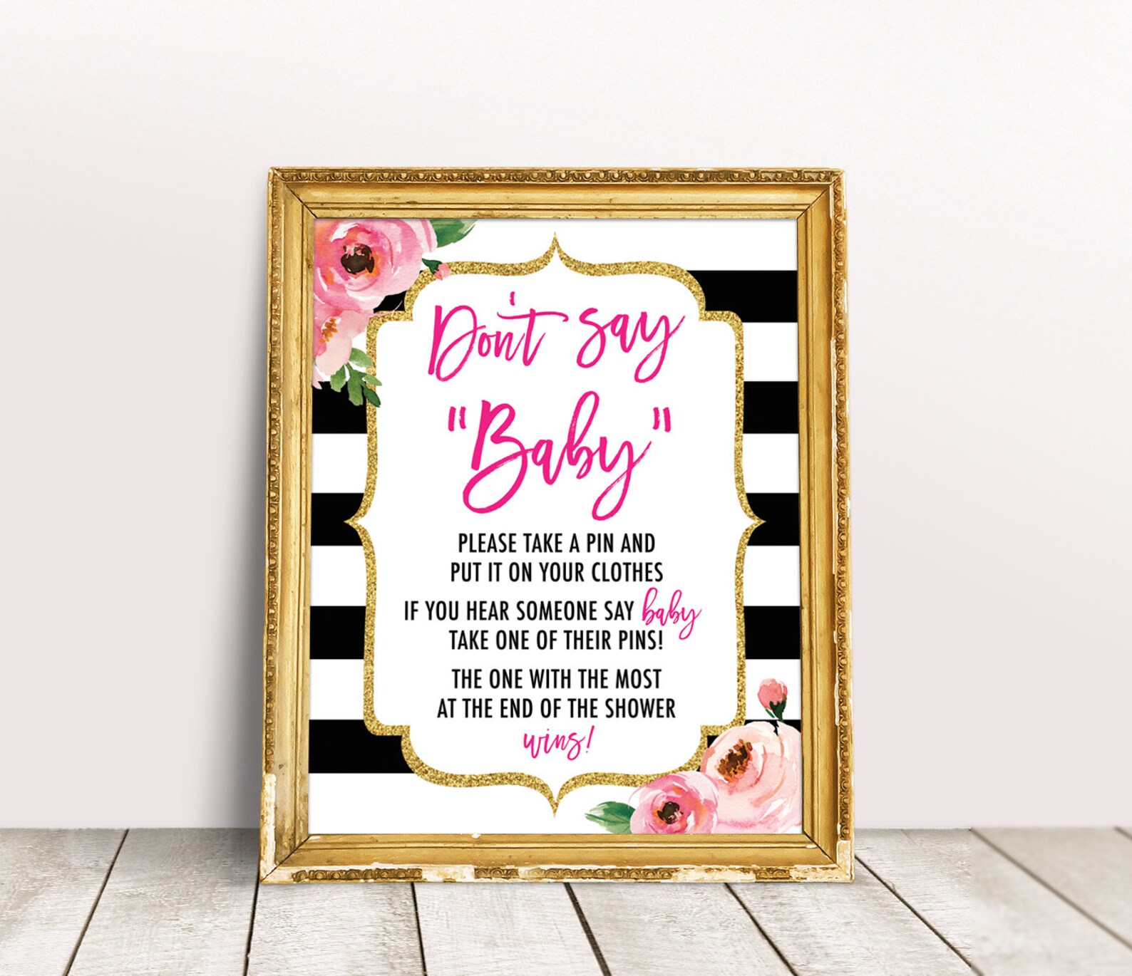 Kate Baby Shower Games Package Girl Printable, Floral Baby Shower ...