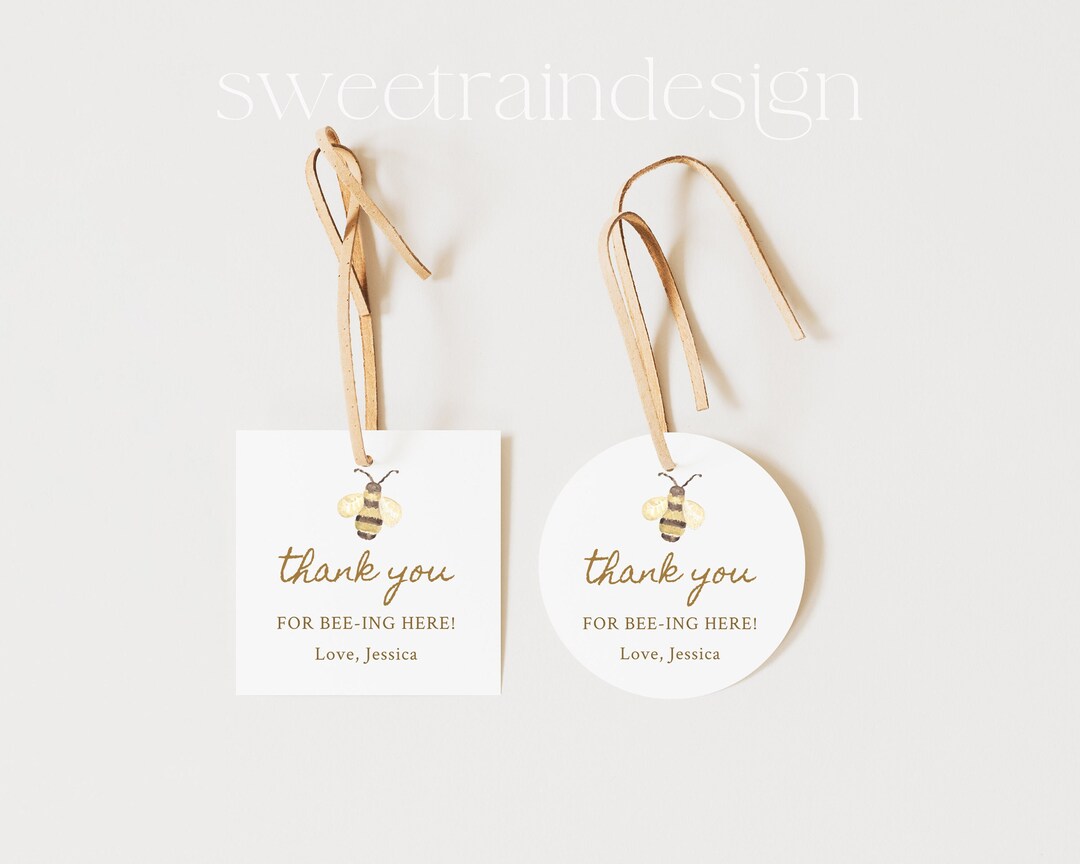 Bee Favor Tags, Mommy to Bee, Thank You for Bee-ing Here Tags, Bee ...