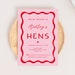 Pink and Red Hen Party Invitation Templates, Retro Hen Party Invites ...