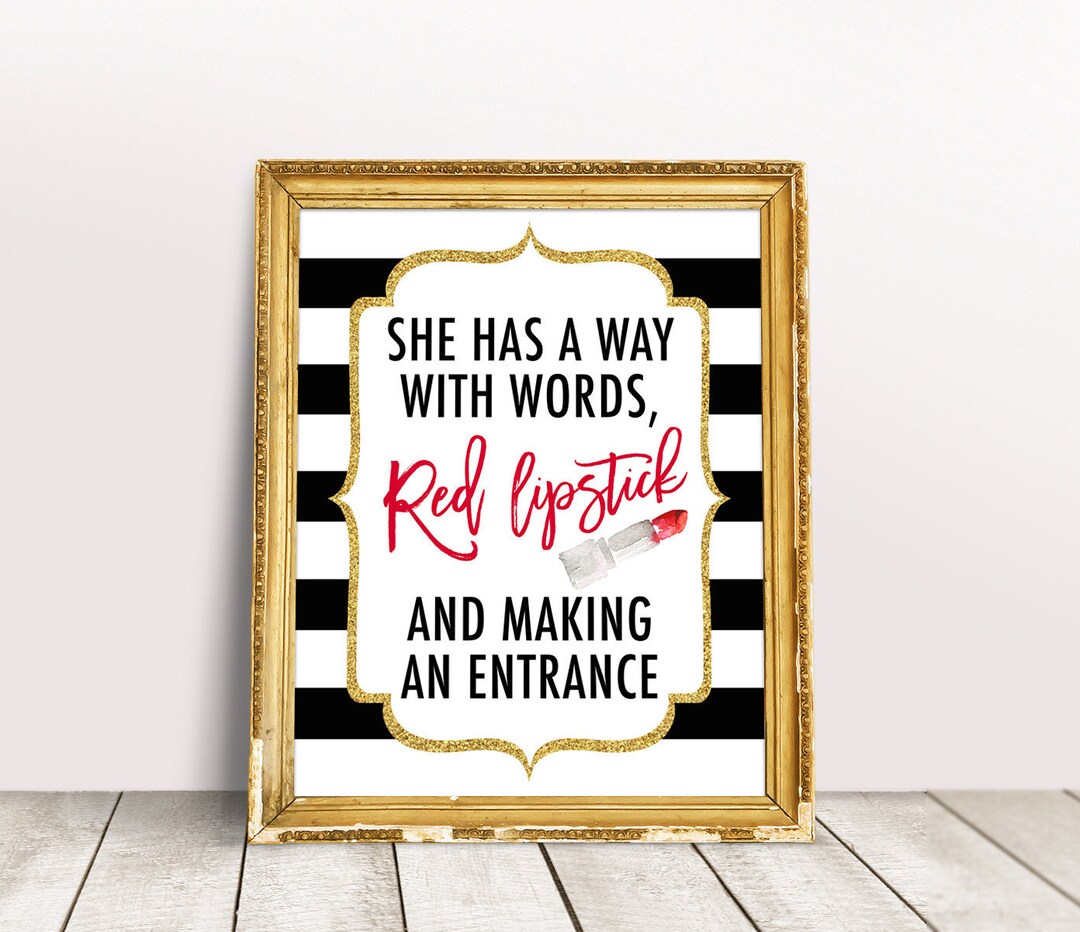 Kate Print, Spade Quotes, Kate Theme Party Poster, She Has A Way With ...