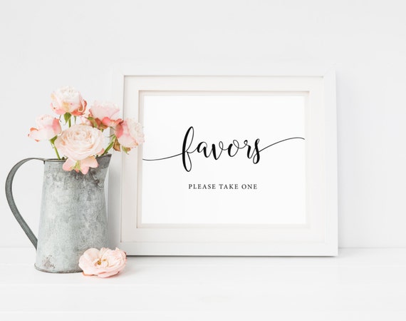 Wedding Favor Sign, Favors Table Sign, Wedding Favor Printable, Please ...