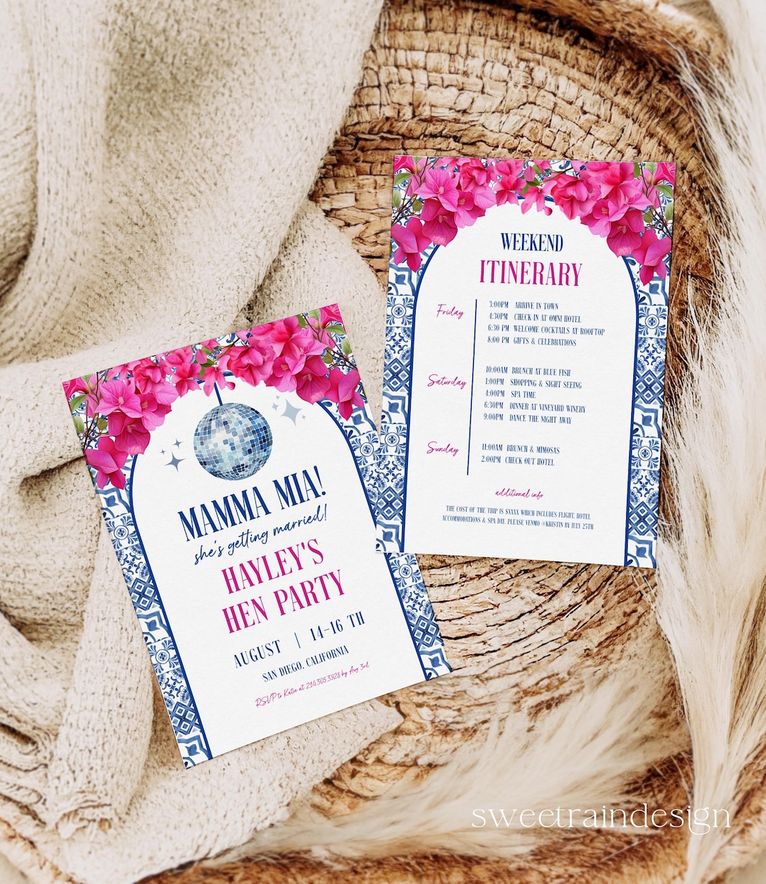 Mamma Mia Themed Hen Party Itinerary Template, Dancing Queen Hen Do ...