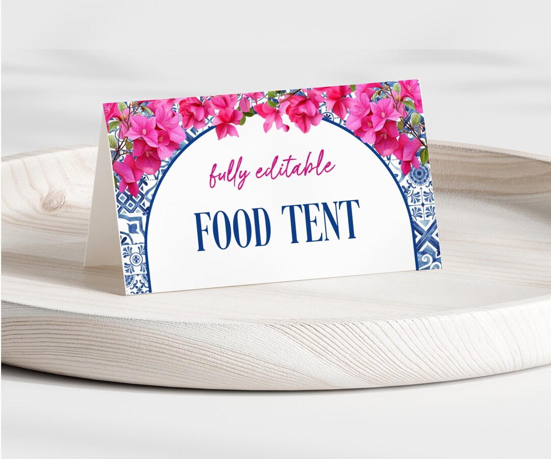 Mamma Mia Birthday Food Tent Template, Dancing Queen Birthday Food ...