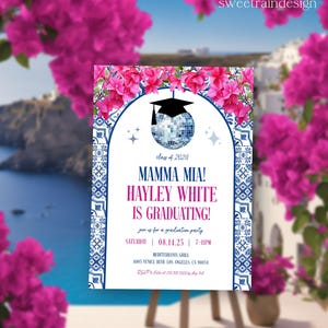 Mamma Mia Themed Grad Party Invitation Template, Download Graduation ...