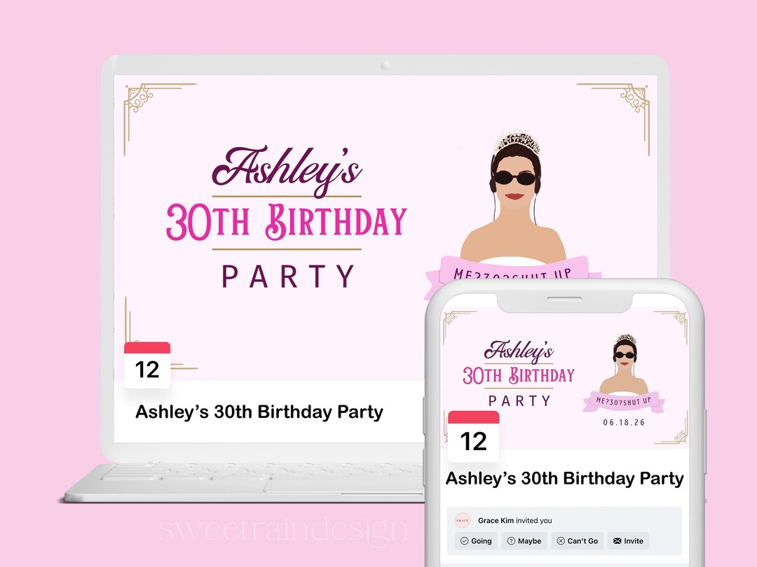 Princess Birthday Facebook Event Cover Banner, Princess of Genovia ...