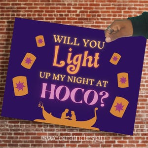 Tangled HOCO Proposal Sign, Homecoming 2025, Homecoming Proposal Poster ...