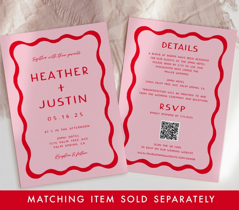 Pink and Red Hen Party Invitation Templates Retro Hen Party - Etsy