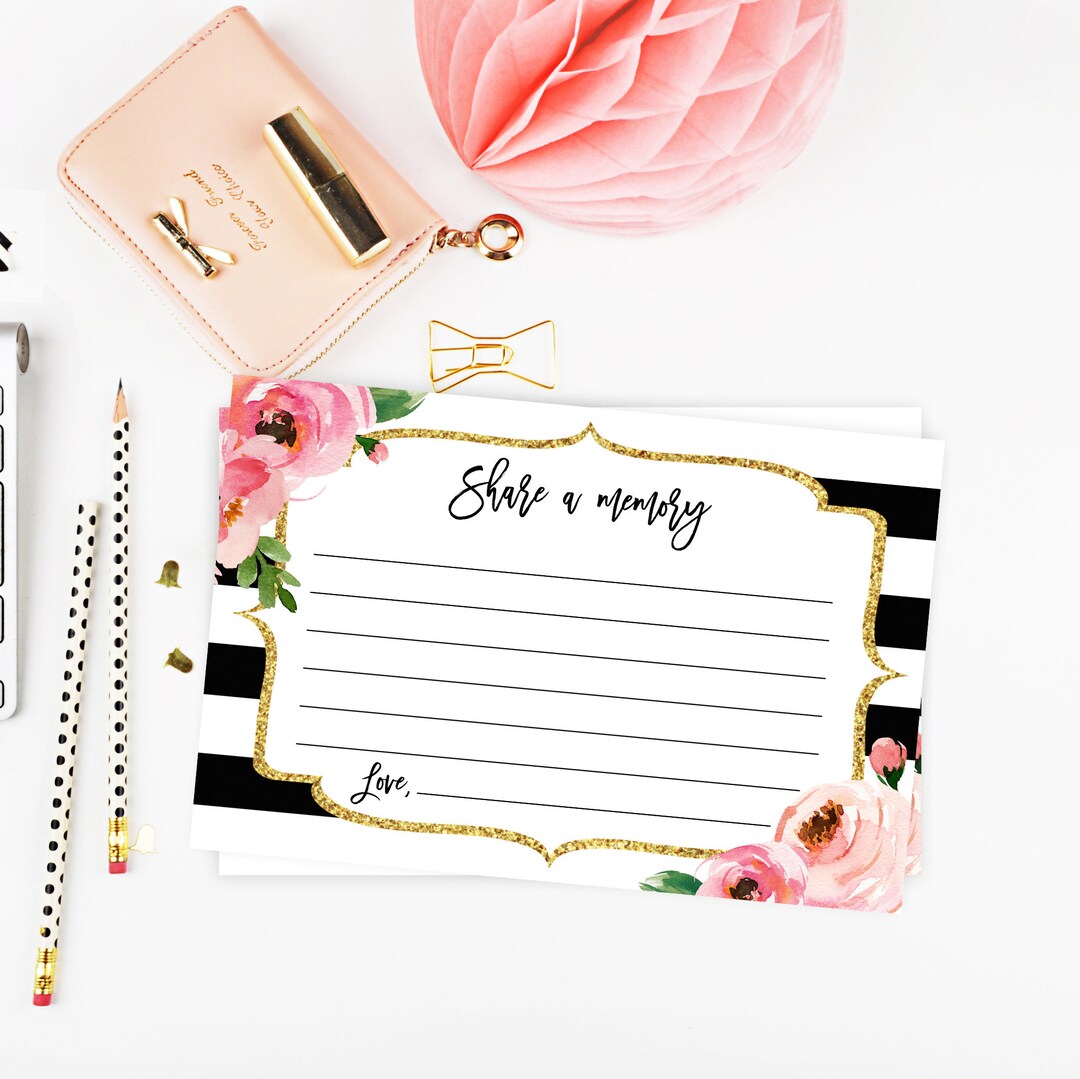 Share A Memory Cards, Favorite Memory Card, Floral Graduation Printable ...