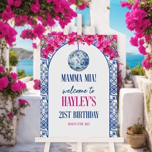 Mamma Mia Themed Birthday Welcome Sign Template, 30th Birthday Party ...