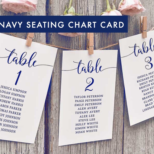 Navy Blue Cards - Etsy