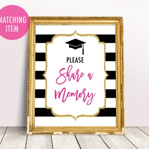 Share A Memory Cards, Favorite Memory Card, Floral Graduation Printable ...