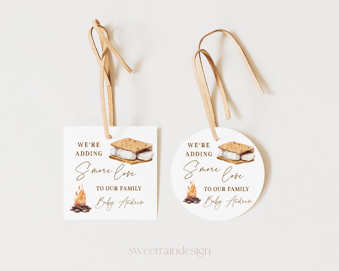 Smores Baby Shower Thank You Tag, S'more Love Tags, Smore Favor Tags ...