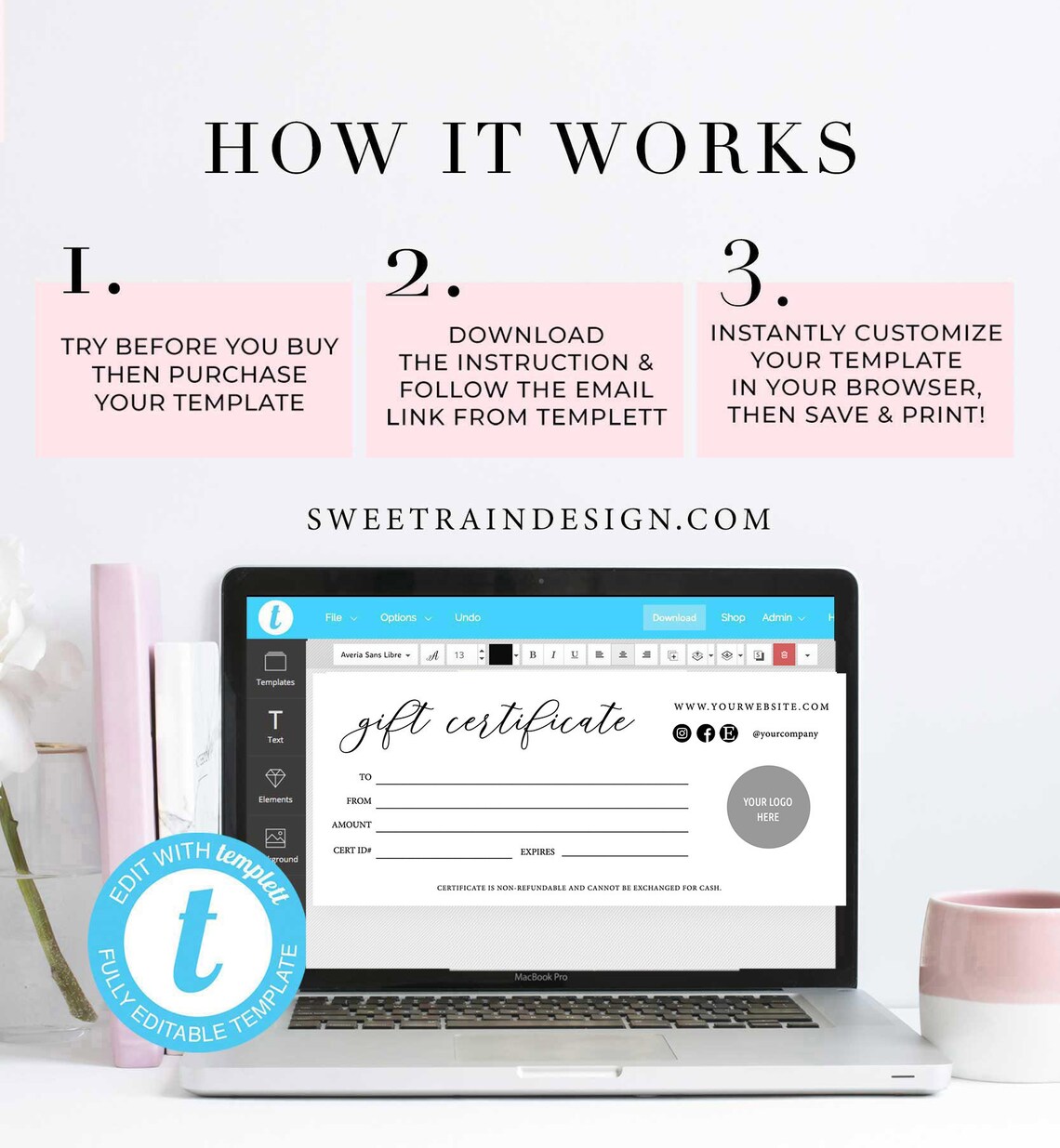 Gift Certificate Template Gift Voucher Template Editable - Etsy