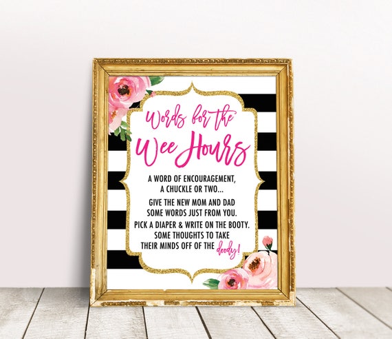 Words For The Wee Hours Kate Baby Shower Games, Words of Wisdom, Late ...