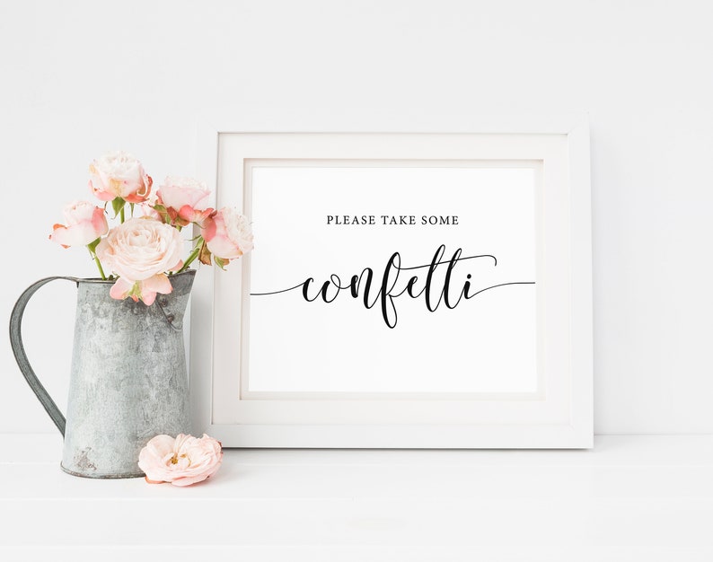Wedding Confetti Sign Confetti Toss Sign Confetti Bar - Etsy