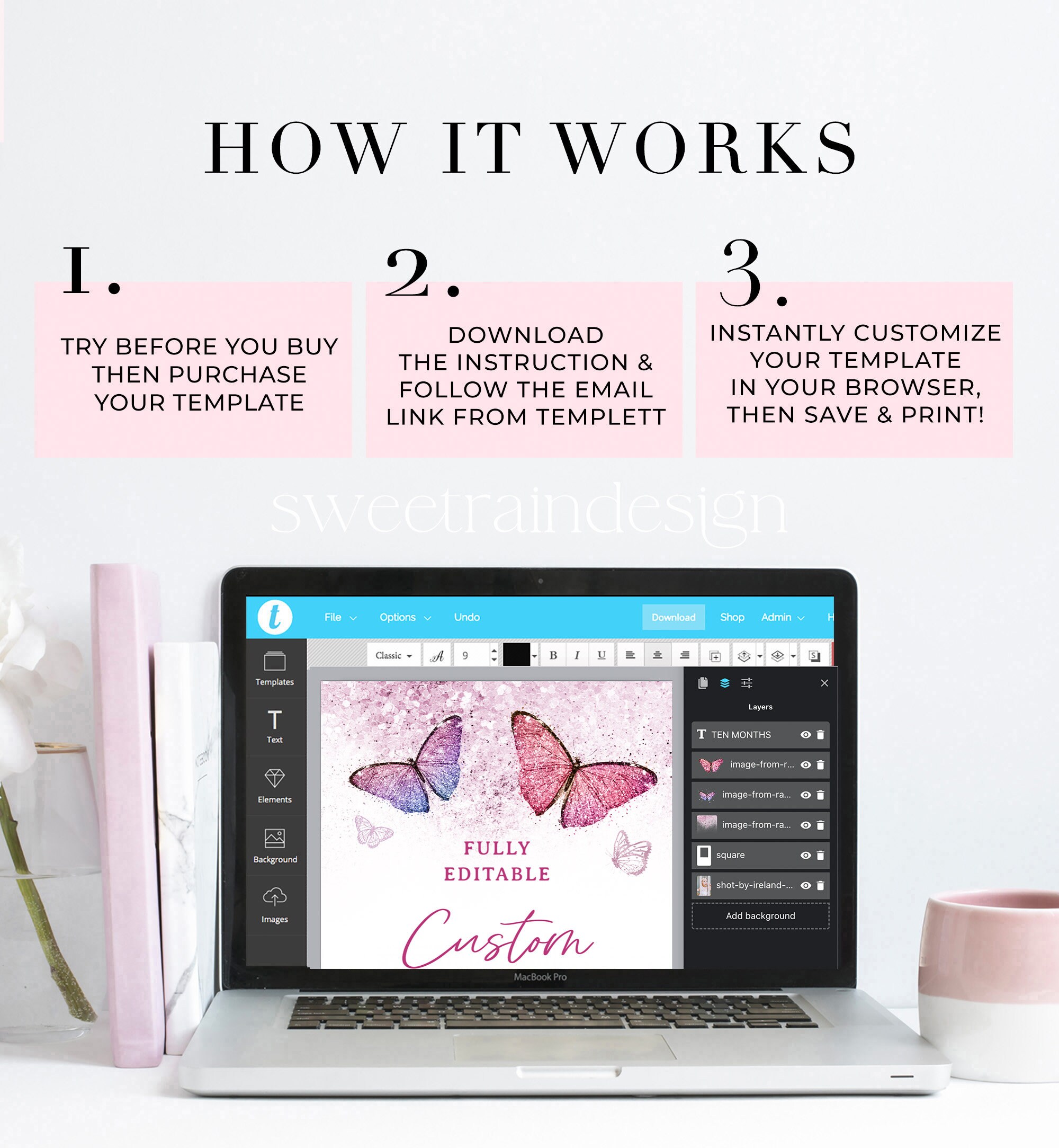 Butterfly Theme Editable Sign 8x10 Butterfly Birthday - Etsy