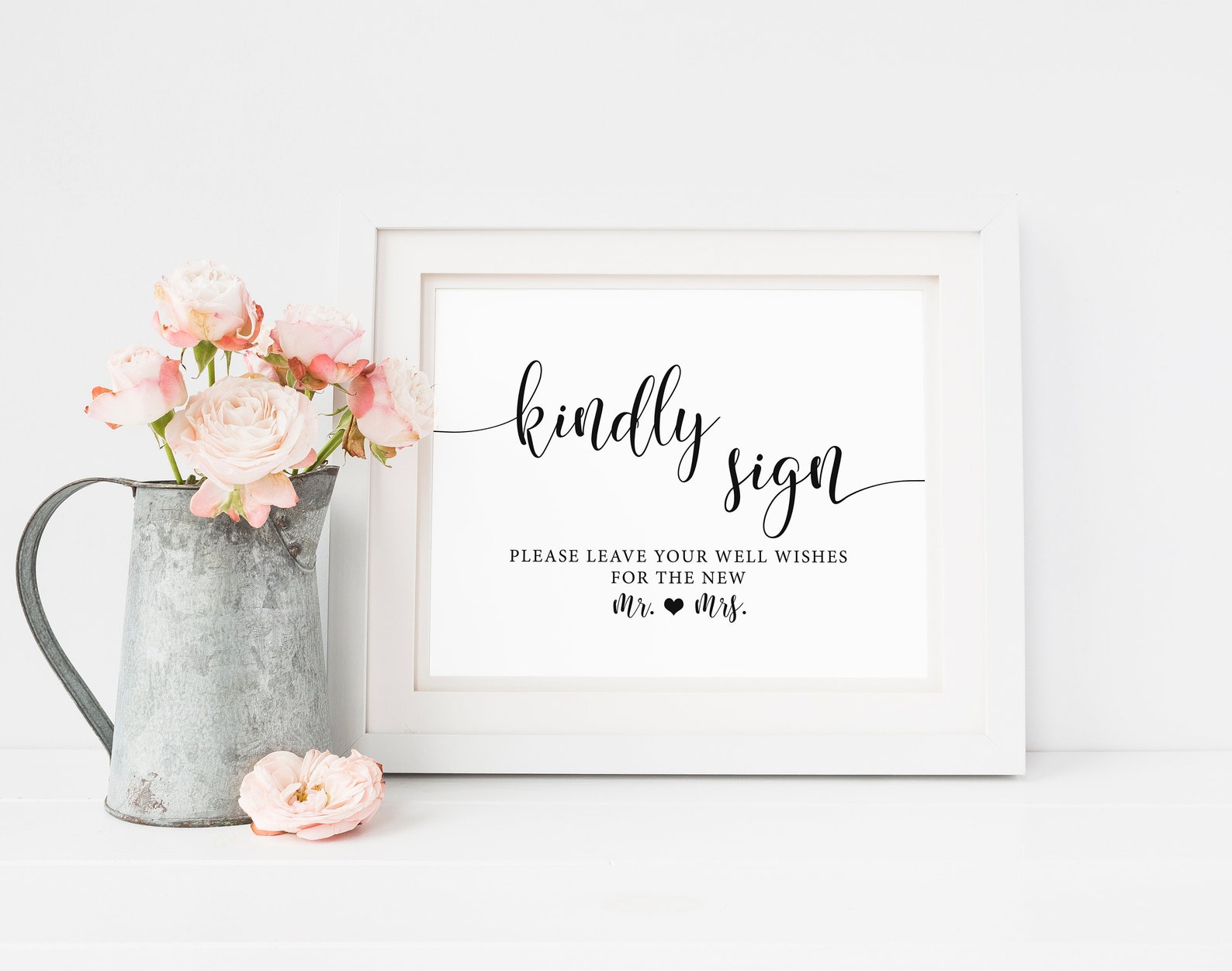 Kindly Sign Well Wishes Sign Printable Rustic Wedding - Etsy