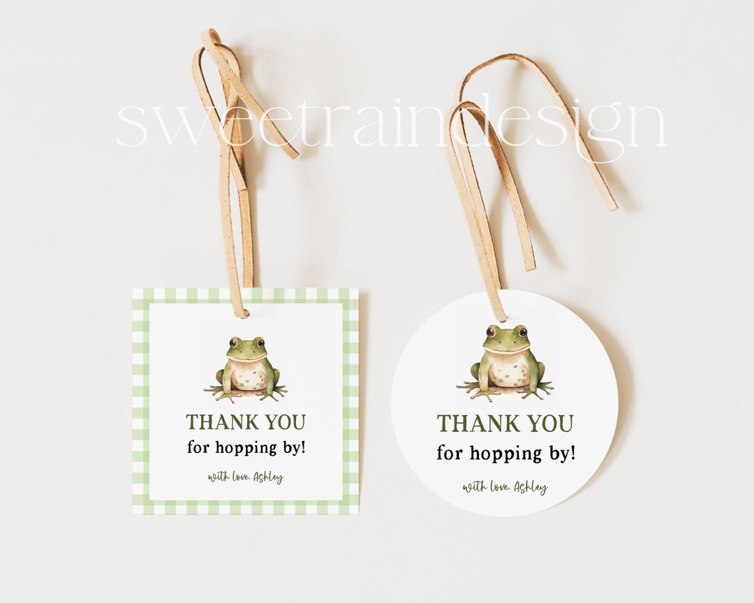Frog Baby Shower Favor Tags Template, Hop on Over, Boy Baby Shower ...