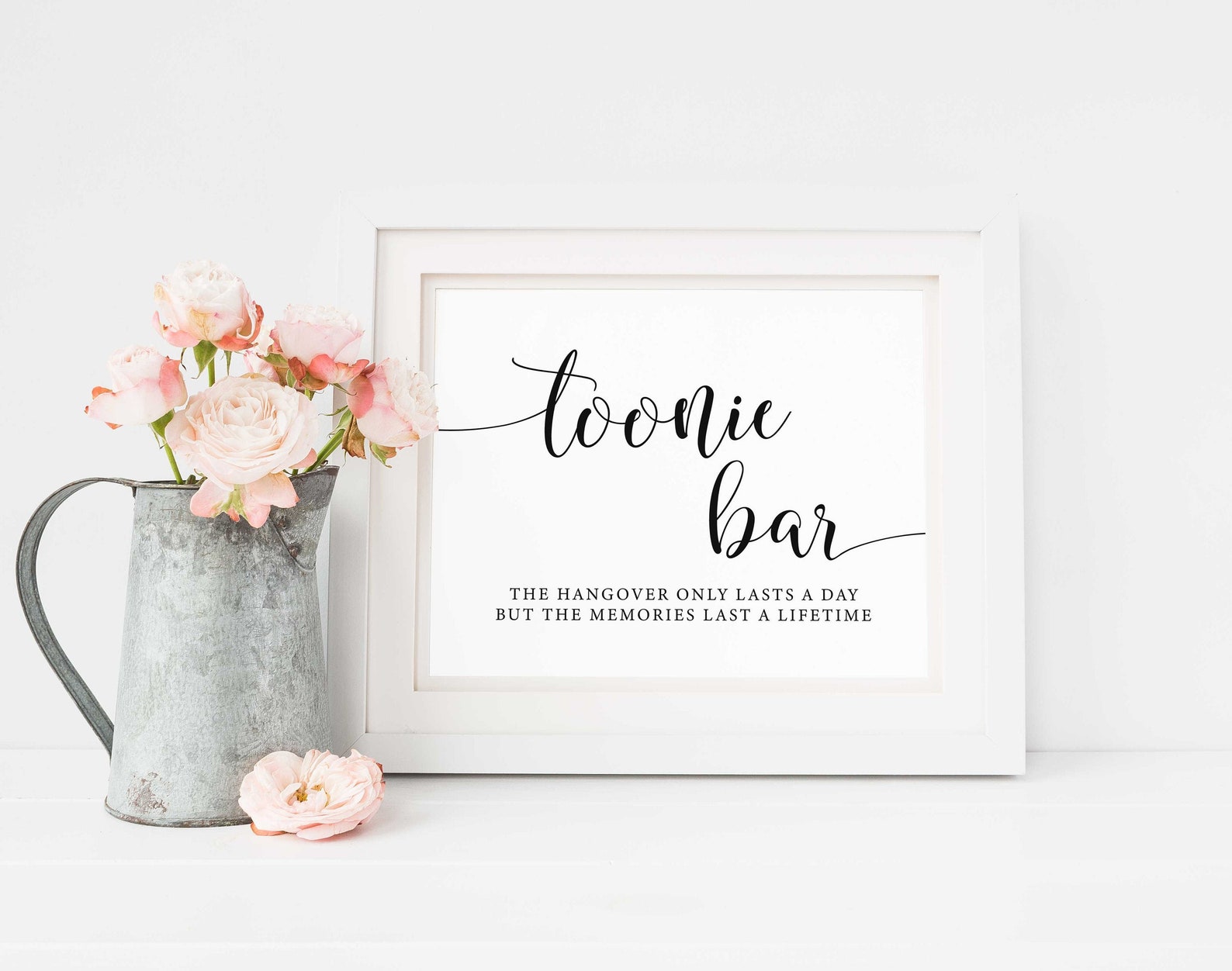 Toonie Bar Sign Wedding Bar Sign Printable Rustic Wedding - Etsy