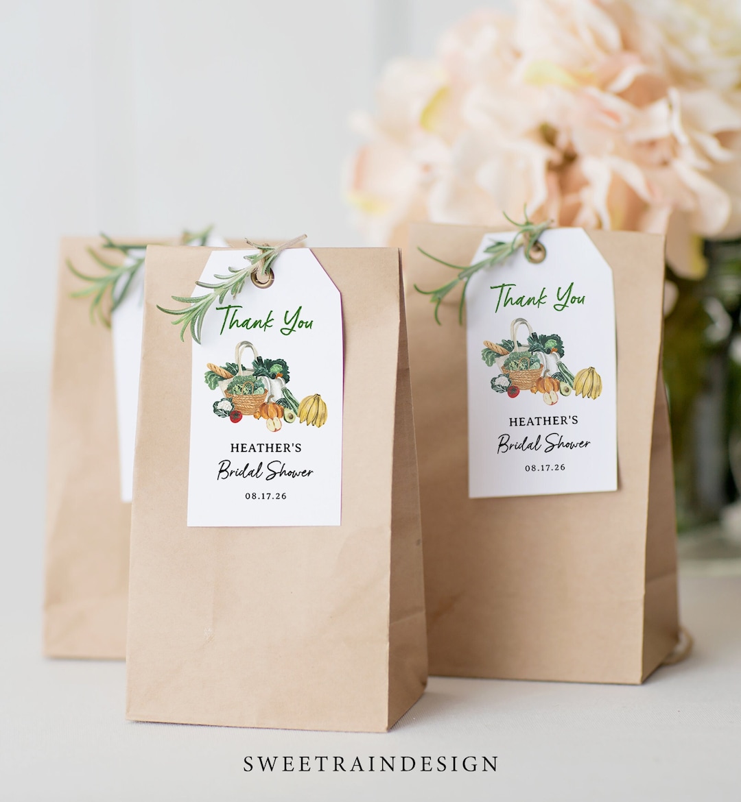 Off the Market Bridal Shower Thank You Tag Template, Fresh off the ...