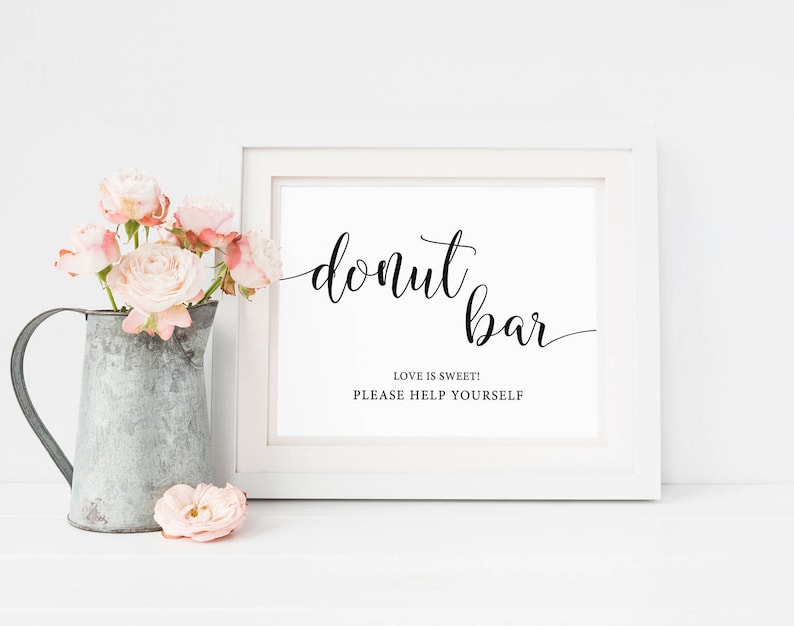 Donut Bar Sign Wedding Donuts Sign Donut Bar Printable - Etsy