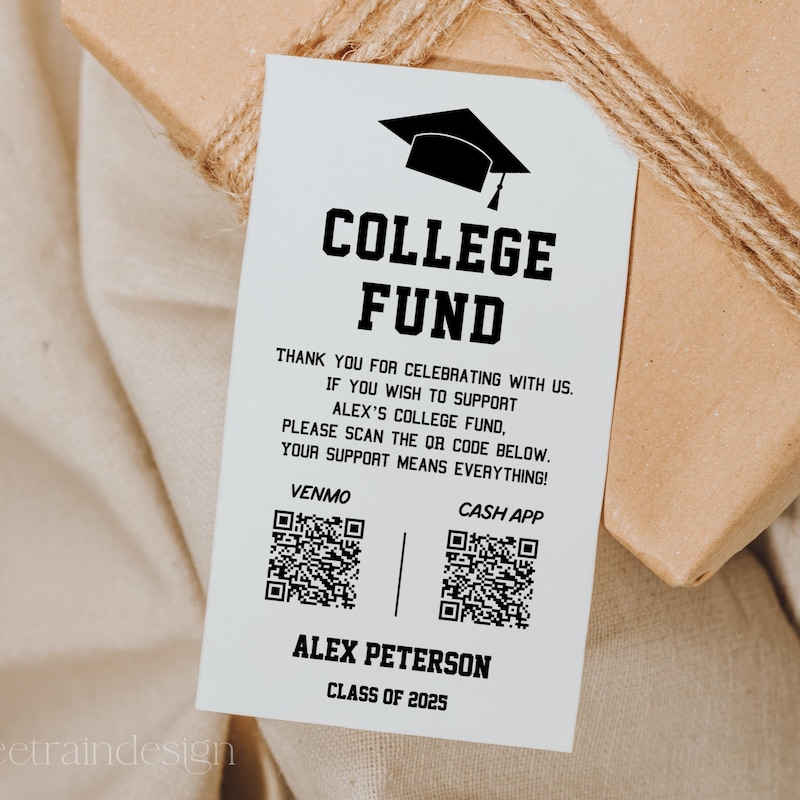 Cash App Insert for Grad Announcement - Etsy