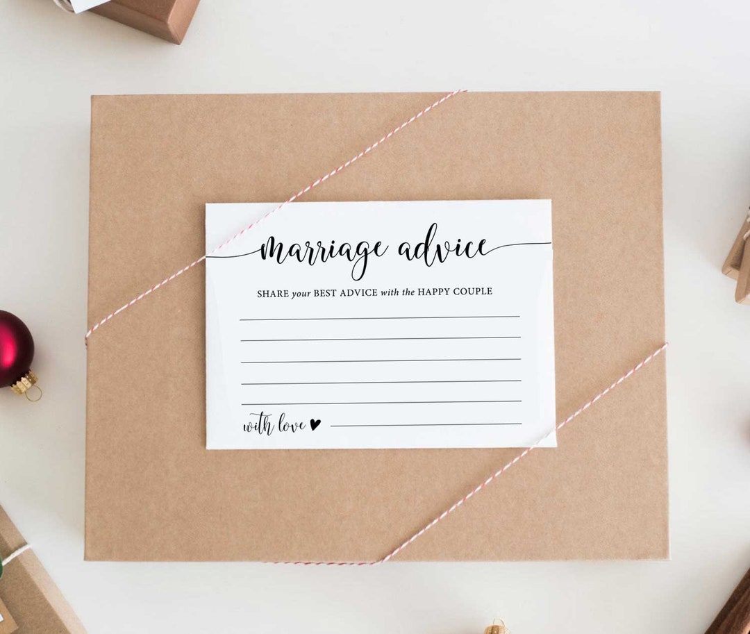 Marriage Advice Card Instant Download, Wedding Advice Cards, Advices ...