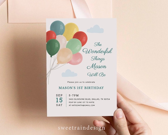 The Wonderful Things You Will Be Theme 1st Birthday Party - Etsy