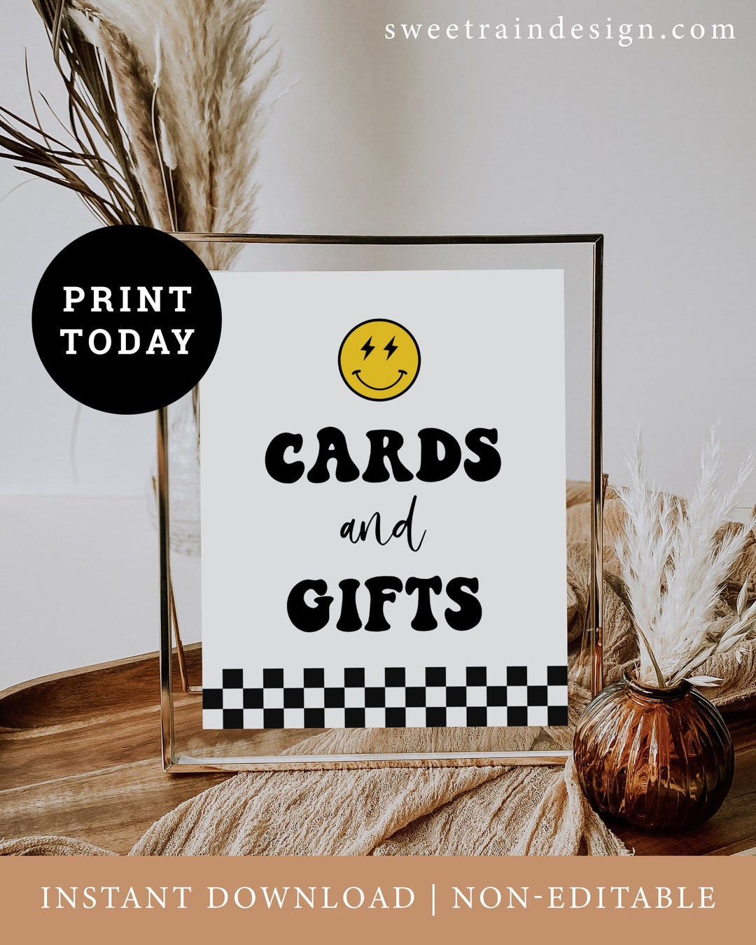 One Happy Dude Birthday Sign, Cards and Gift Sign Printable, Two Cool ...