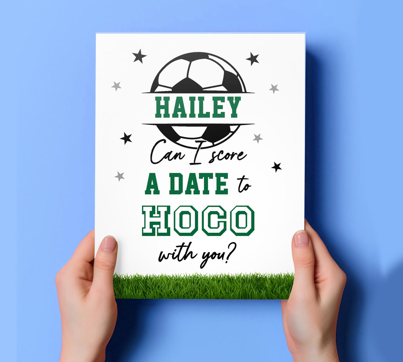 Soccer Homecoming Sign, HOCO Soccer Sign, Homecoming Proposal Signs ...