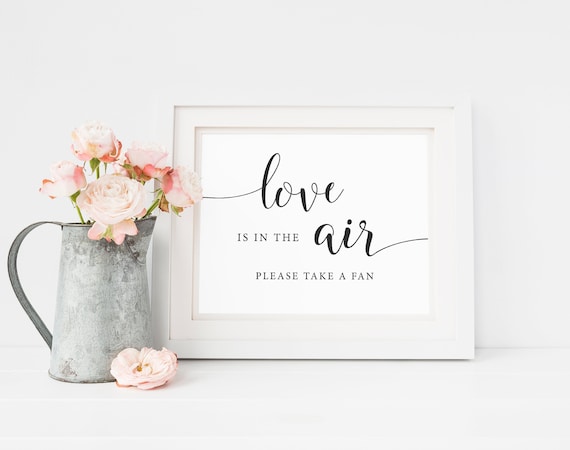 Please Take A Fan Sign Love is in the Air Sign Rustic - Etsy
