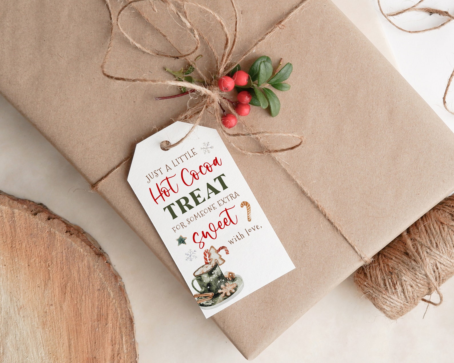 Hot Cocoa Tags Printable, Hot Chocolate Gift Tags, Hot Chocolate Favors ...