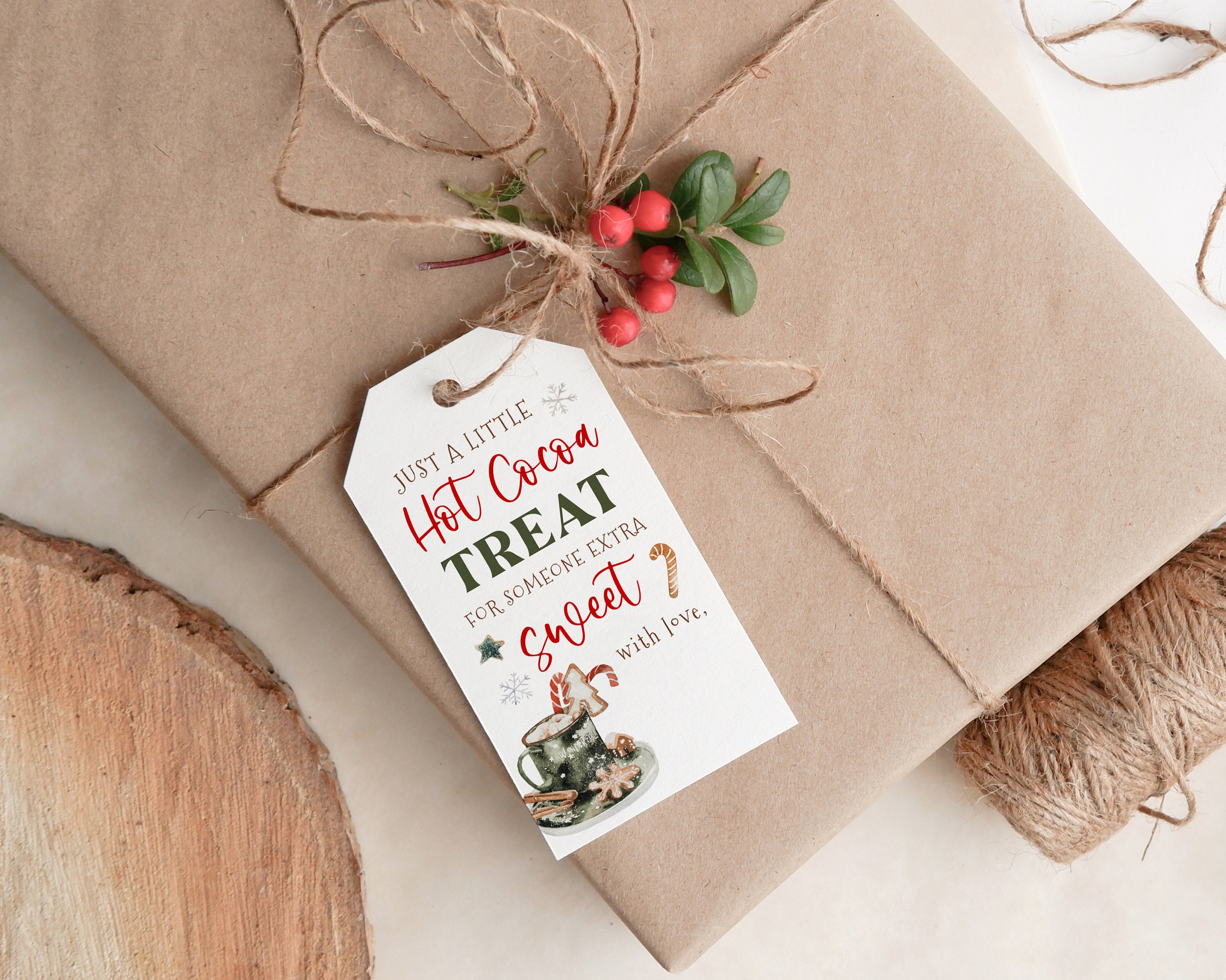 Hot Cocoa Tags Printable, Hot Chocolate Gift Tags, Hot Chocolate Favors ...