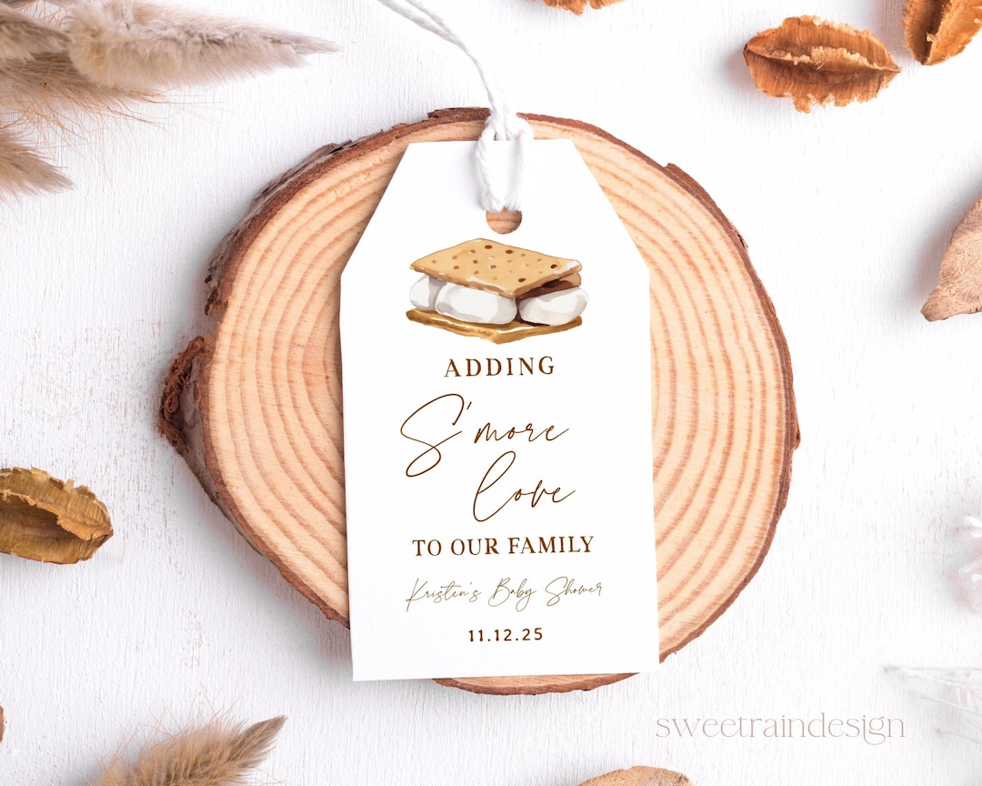 S'more Love Tags, Smore Favor Tags, Smores Baby Shower Thank You Tag ...