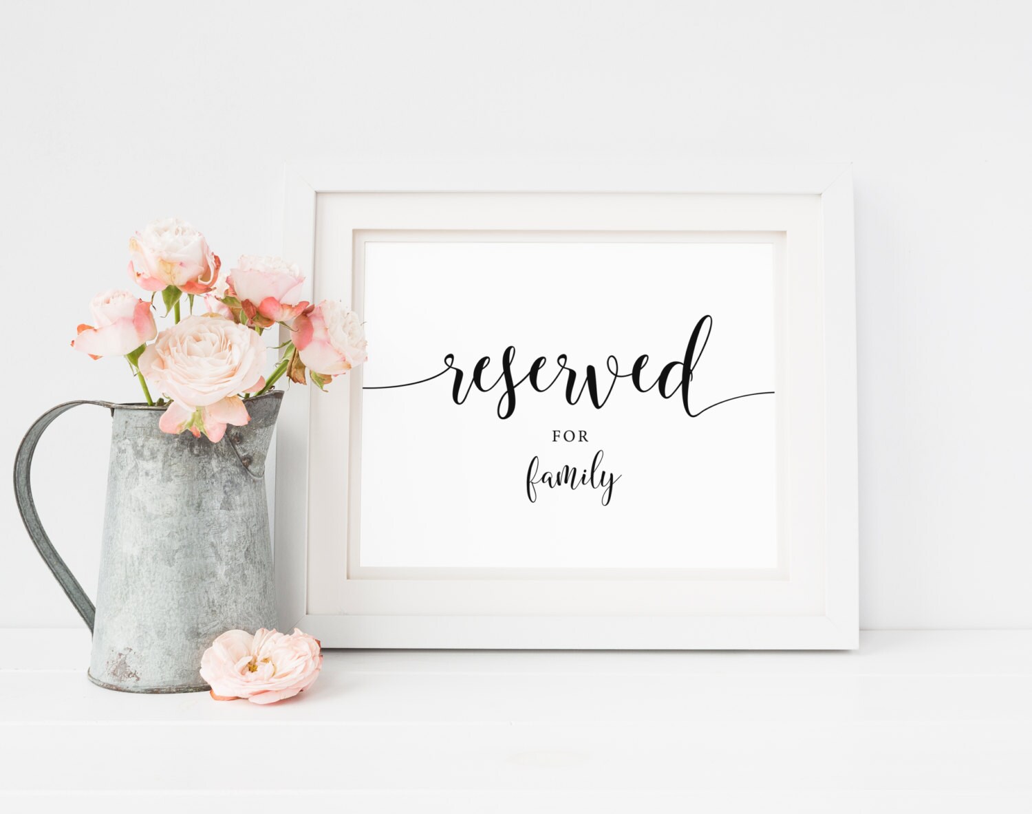 Reserved for Family Sign Printable Wedding Reserved Sign | Etsy