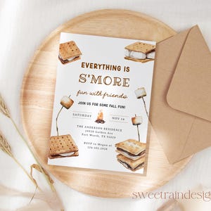 S'more Fun With Friends Invitation Template, Smore Party Invitation ...