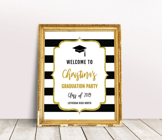 Graduation Welcome Sign Template, Class of 2021 Sign, Graduation Poster ...