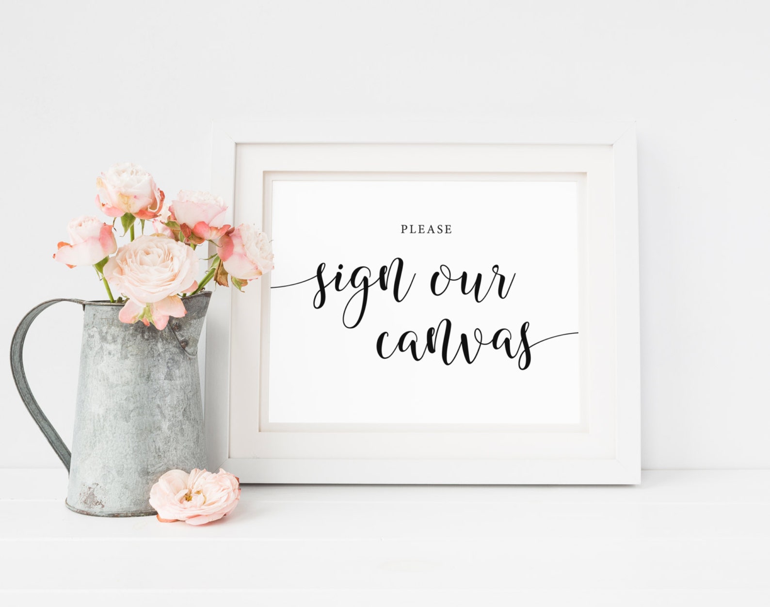 Please Sign Our Canvas Sign, Sign Our Guestbook, Guest Book Sign ...