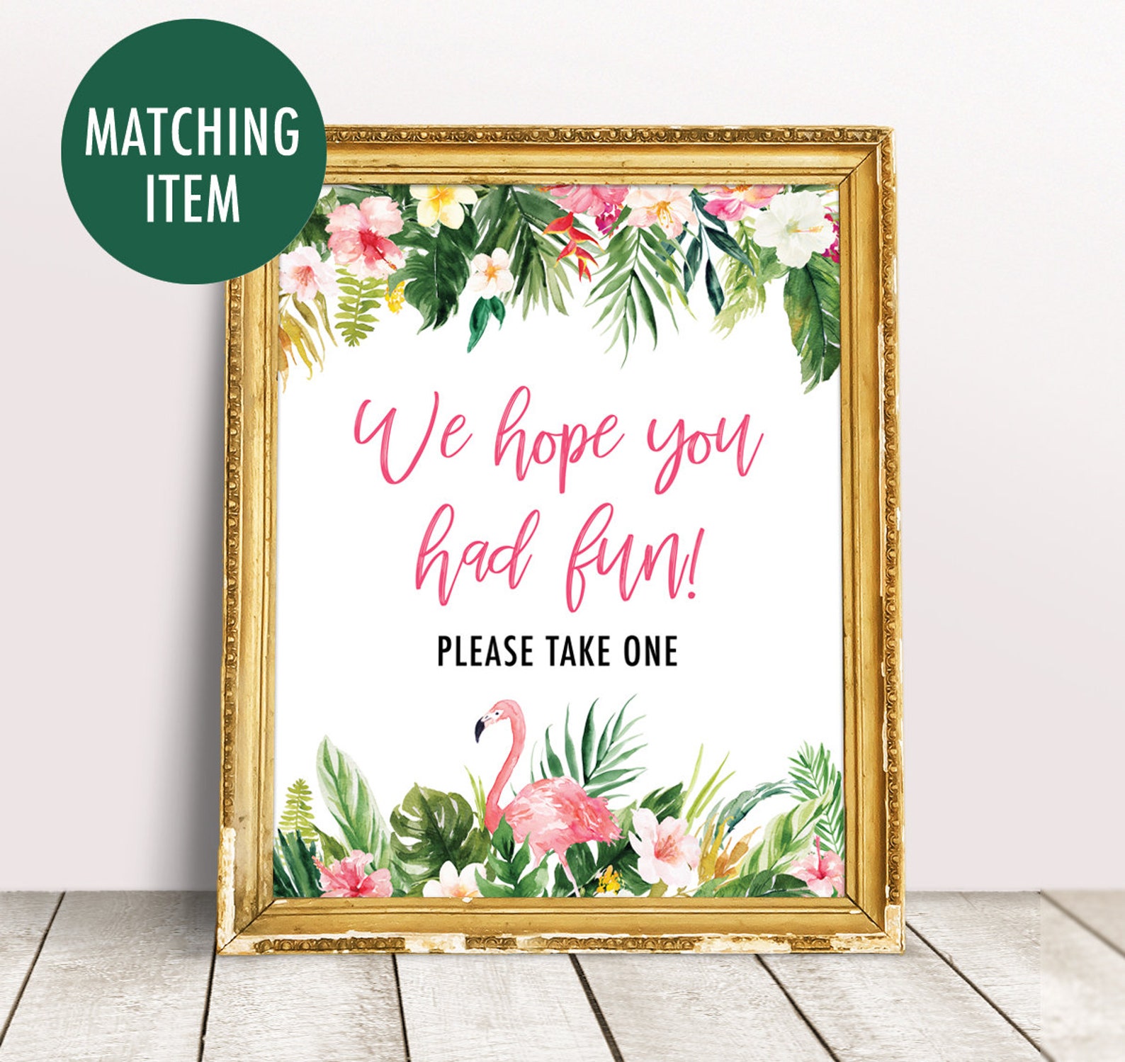 Tropical Table Numbers Template, DIY Table Numbers Editable, Tropical ...