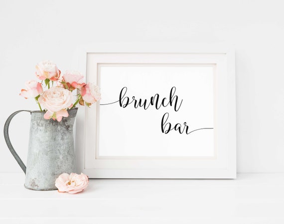 Bridal Brunch Sign, Bridal Shower Signs Printable, Brunch Bridal Shower ...