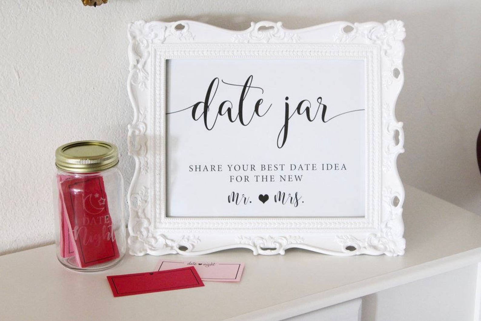 Date Jar Sign Date Night Sign Date Night Ideas Wedding Date - Etsy