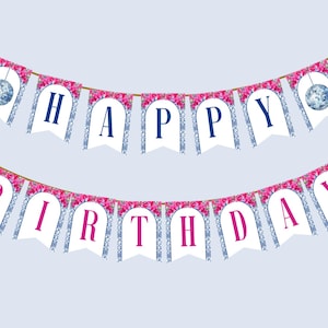Editable Mamma Mia Birthday Party Bunting Template, Dancing Queen ...