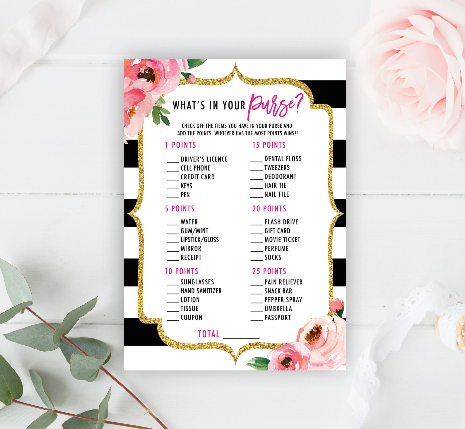 Kate Baby Shower Games Package Girl Printable, Floral Baby Shower ...